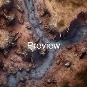 RPG BATTLEMAP A_dried_riverbed_cracked Dnd Map Dungeons and Dragons Battlemap Dnd Terrain ...