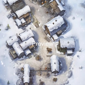 RPG BATTLEMAP 1arctic_abandoned_villag Dnd Map Dungeons and Dragons ...