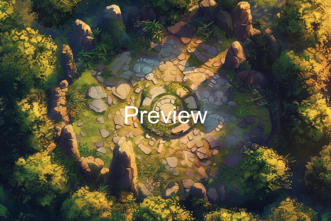 RPG BATTLEMAP Druid_circle_dnd_battlem Dnd Map Dungeons and Dragons ...