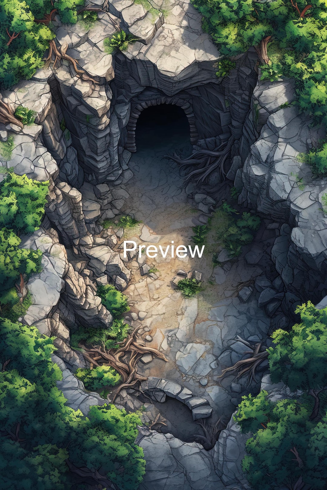 RPG BATTLEMAP Mountain Cave Dnd Map Dungeons and Dragons Battlemap Dnd ...