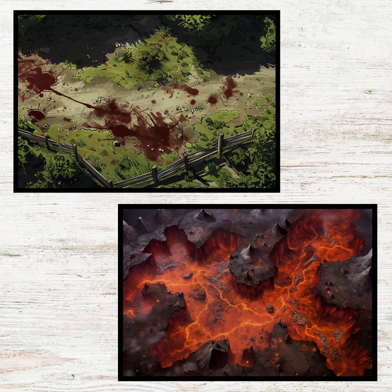 1200 Volcano Battlemaps Dnd Maps Bundle Battlemap Pack Printable Map ...