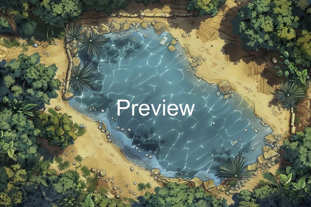 RPG BATTLEMAP Arid_oasis_lake__battlem Dnd Map Dungeons and Dragons ...