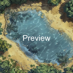 RPG BATTLEMAP Arid_oasis_lake__battlem Dnd Map Dungeons and Dragons ...