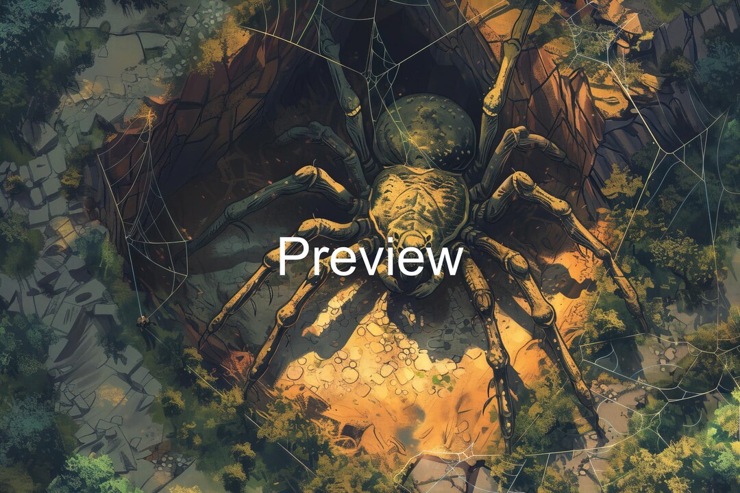 RPG BATTLEMAP Giant Spider Lair Dnd Map Dungeons and Dragons Battlemap ...