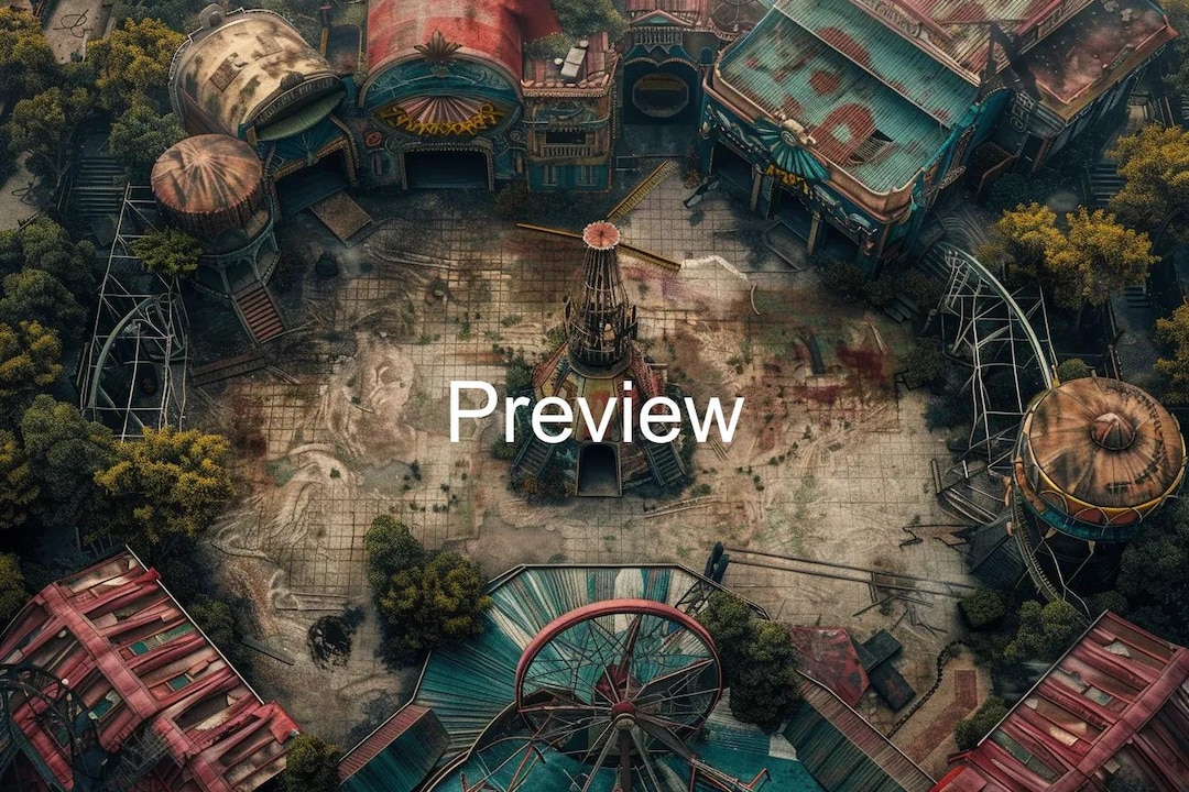 RPG BATTLEMAP Abandonned_theme_park_dn Dnd Map Dungeons and Dragons ...