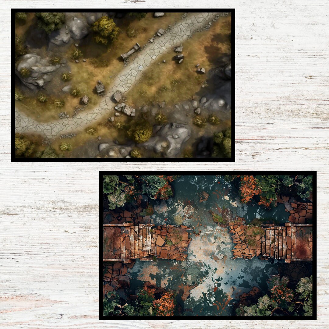 1200 Bridge RPG Battlemaps Dnd Maps Bundle Dungeons and Dragons ...