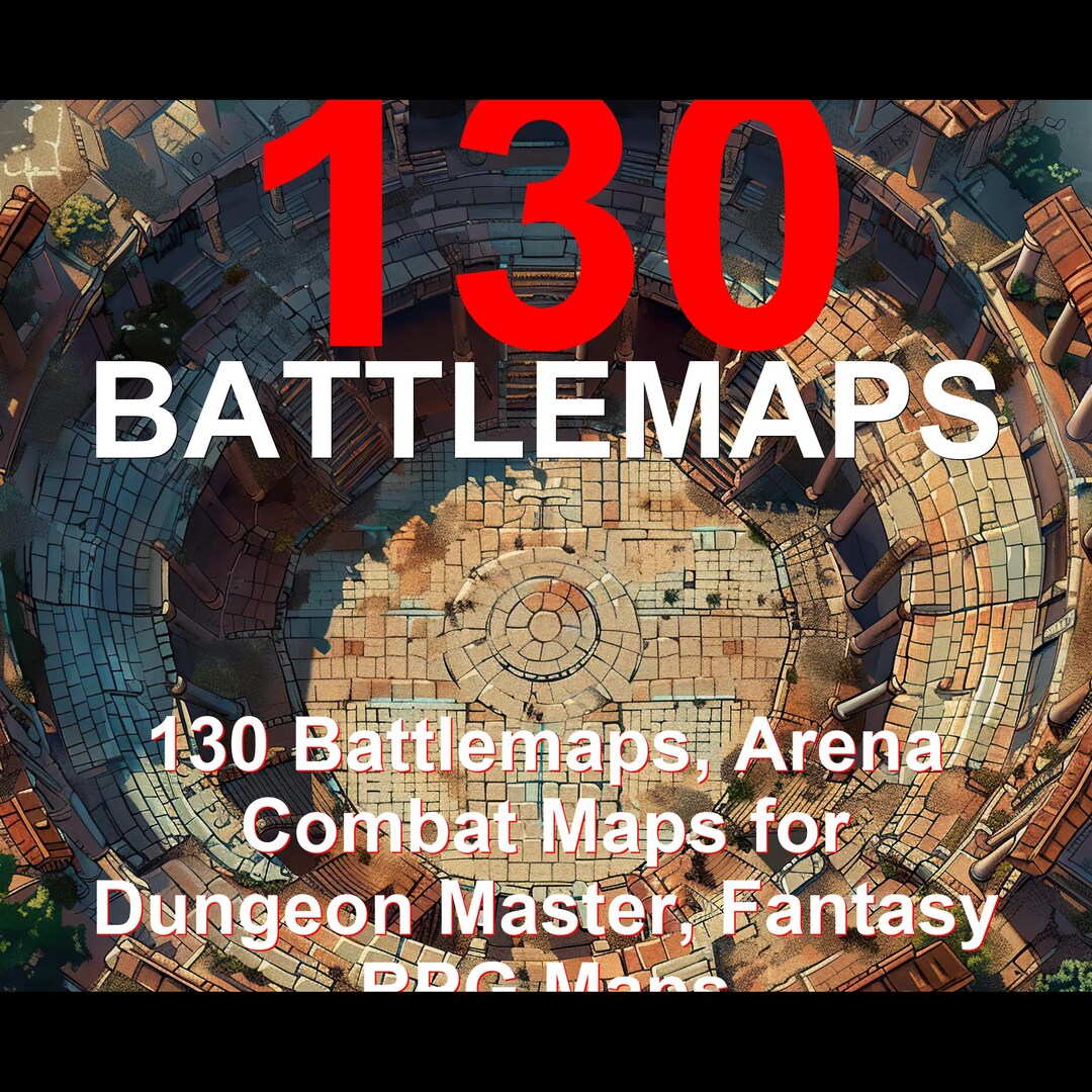 130 Battlemaps, Arena Combat Maps for Dungeon Master, Fantasy RPG Maps ...