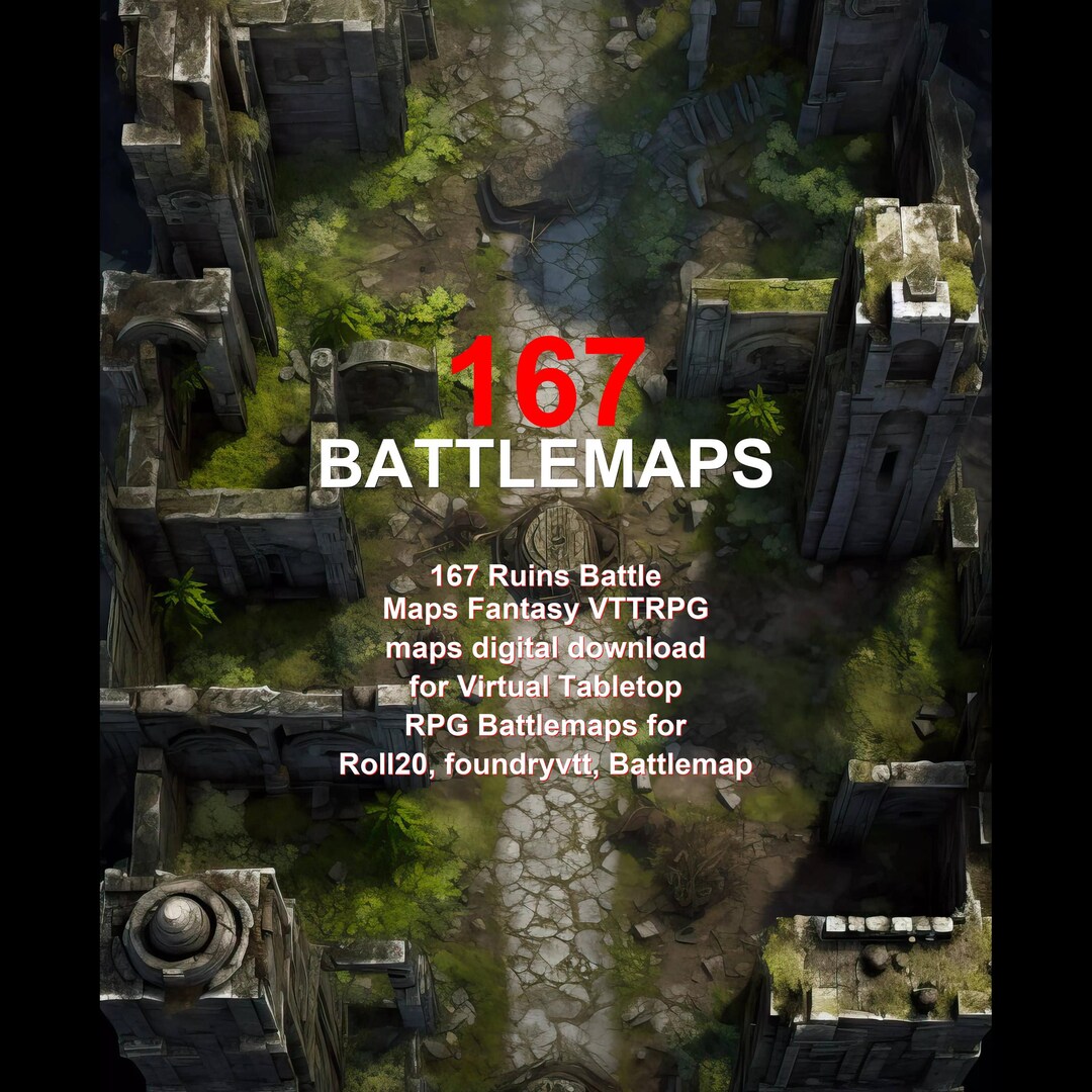 167 Ruins Battle Maps Fantasy D&d Maps Digital Download for Virtual ...