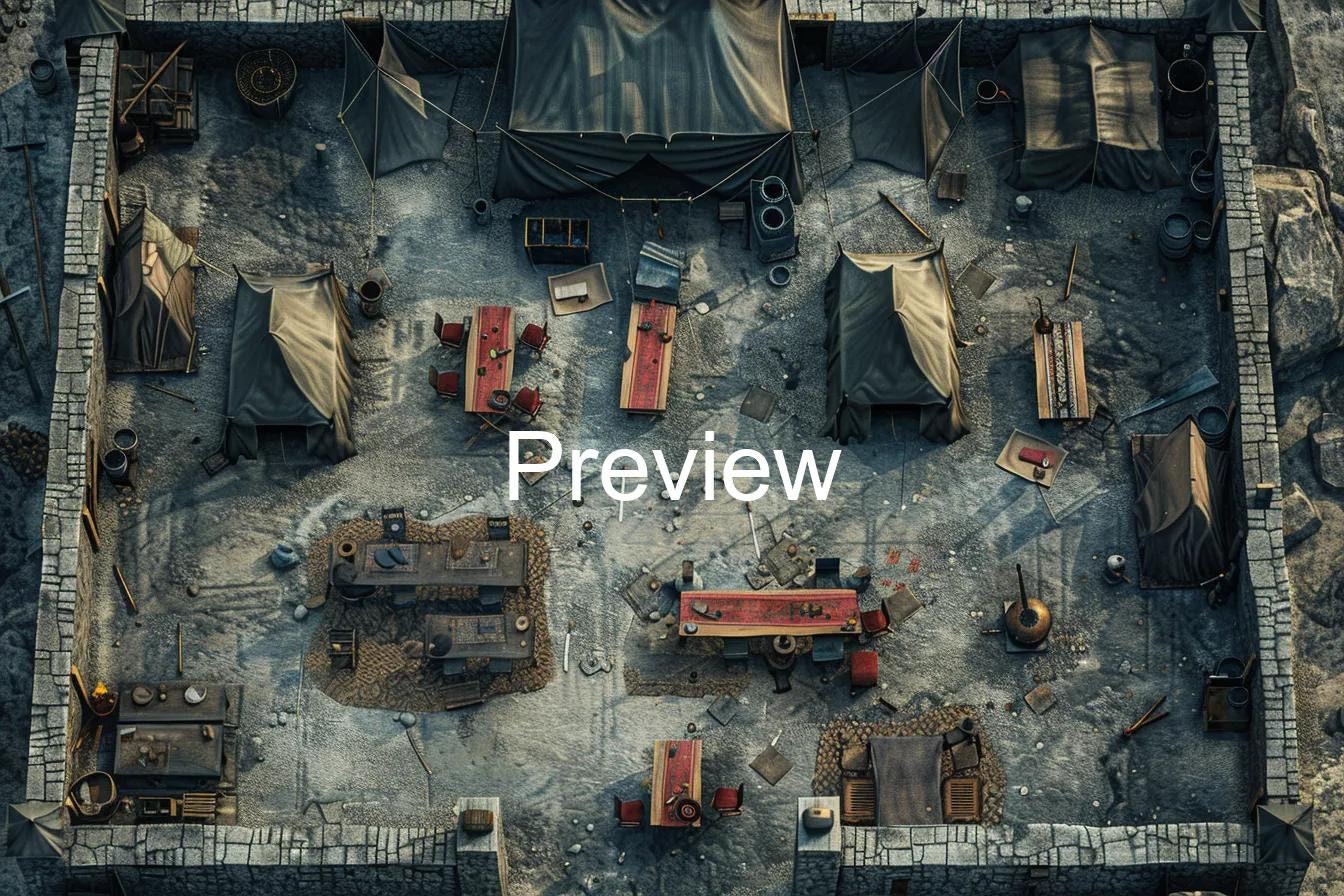 RPG BATTLEMAP Inside a Fortified Milit Dnd Map Dungeons and Dragons ...