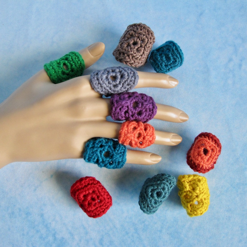 Crochet Boho Rings PDF Crochet Pattern Hippie Rings | Etsy