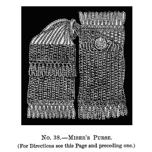 1895 Miser's Purse PDF Crochet Pattern (a Vintage Reproduction) - Etsy