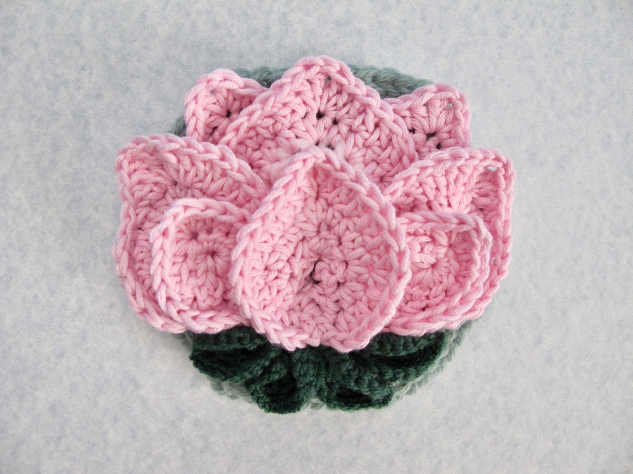 Lotus Flower Appliqué Crochet Pattern - Crocheted Flower - Crochet ...
