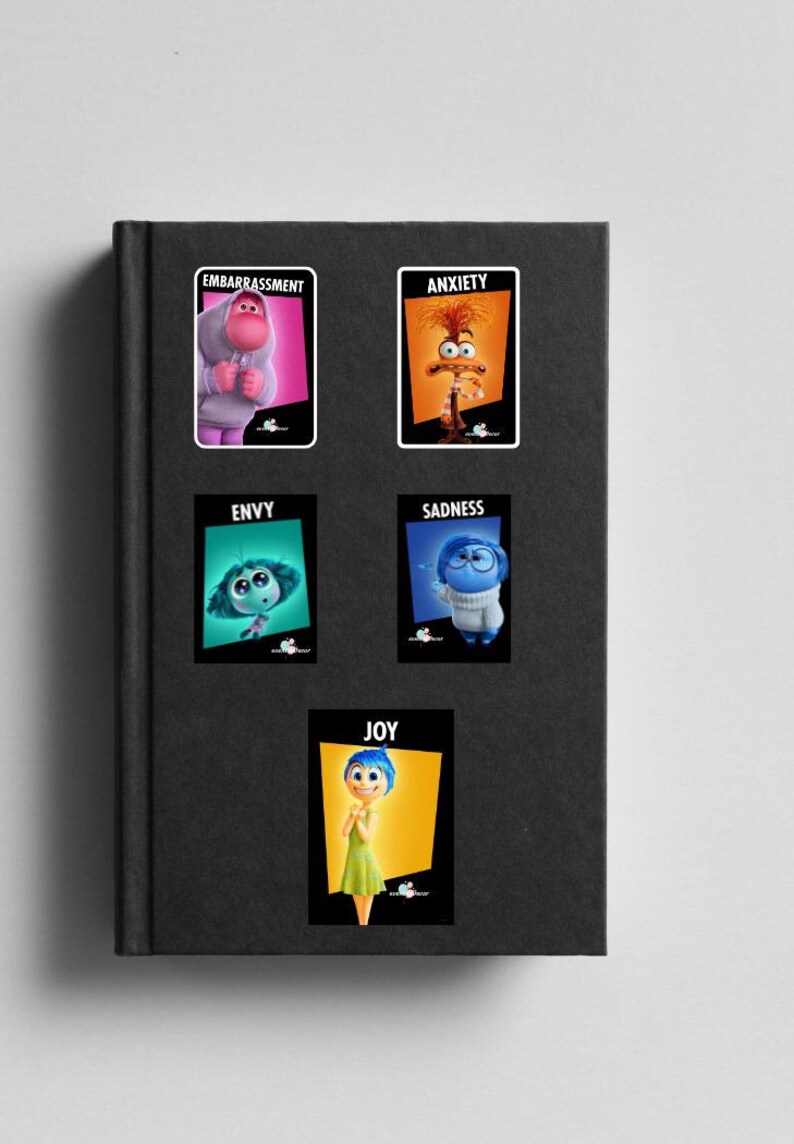 Inside Out 2 Characters Stickers set of 9 3 FREE Bonus Stickers Joy ...