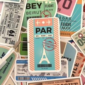 Stickers, Travel Stickers,passport to Stickers, World Globe Air Luggage ...