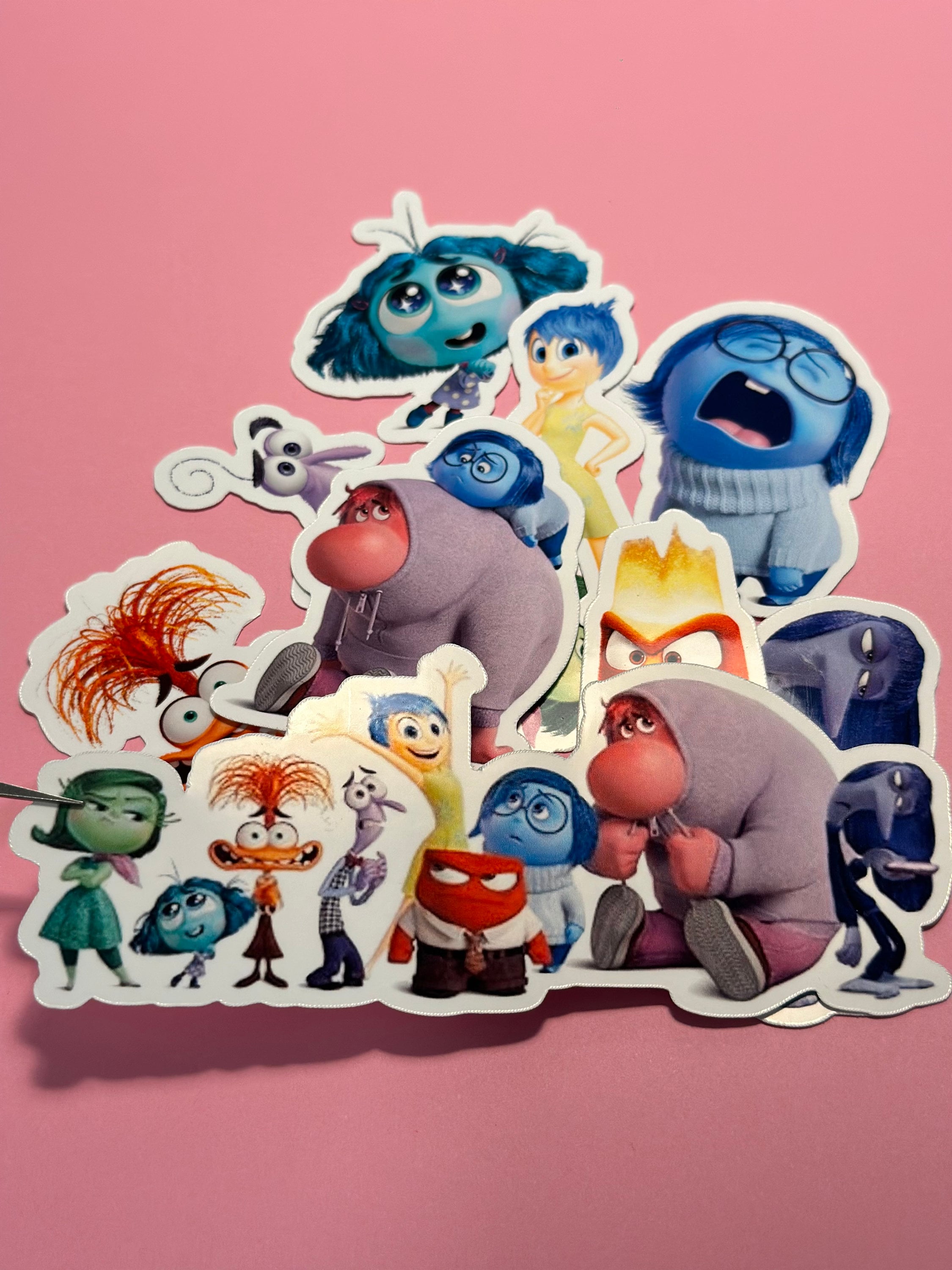 Inside Out 2 Characters Stickers set of 9 2 FREE Bonus Stickers Joy ...