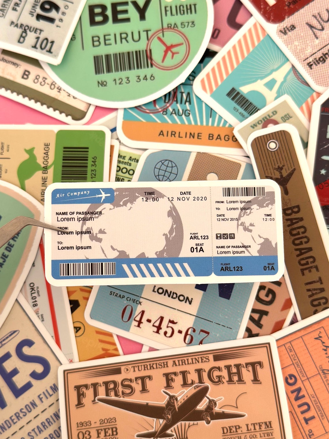 Stickers, Travel Stickers,passport to Stickers, World Globe Air Luggage ...