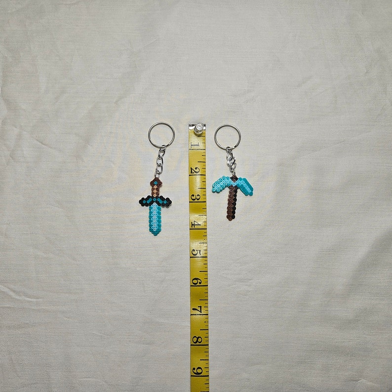 Minecraft Perler Bead Keychain - Etsy