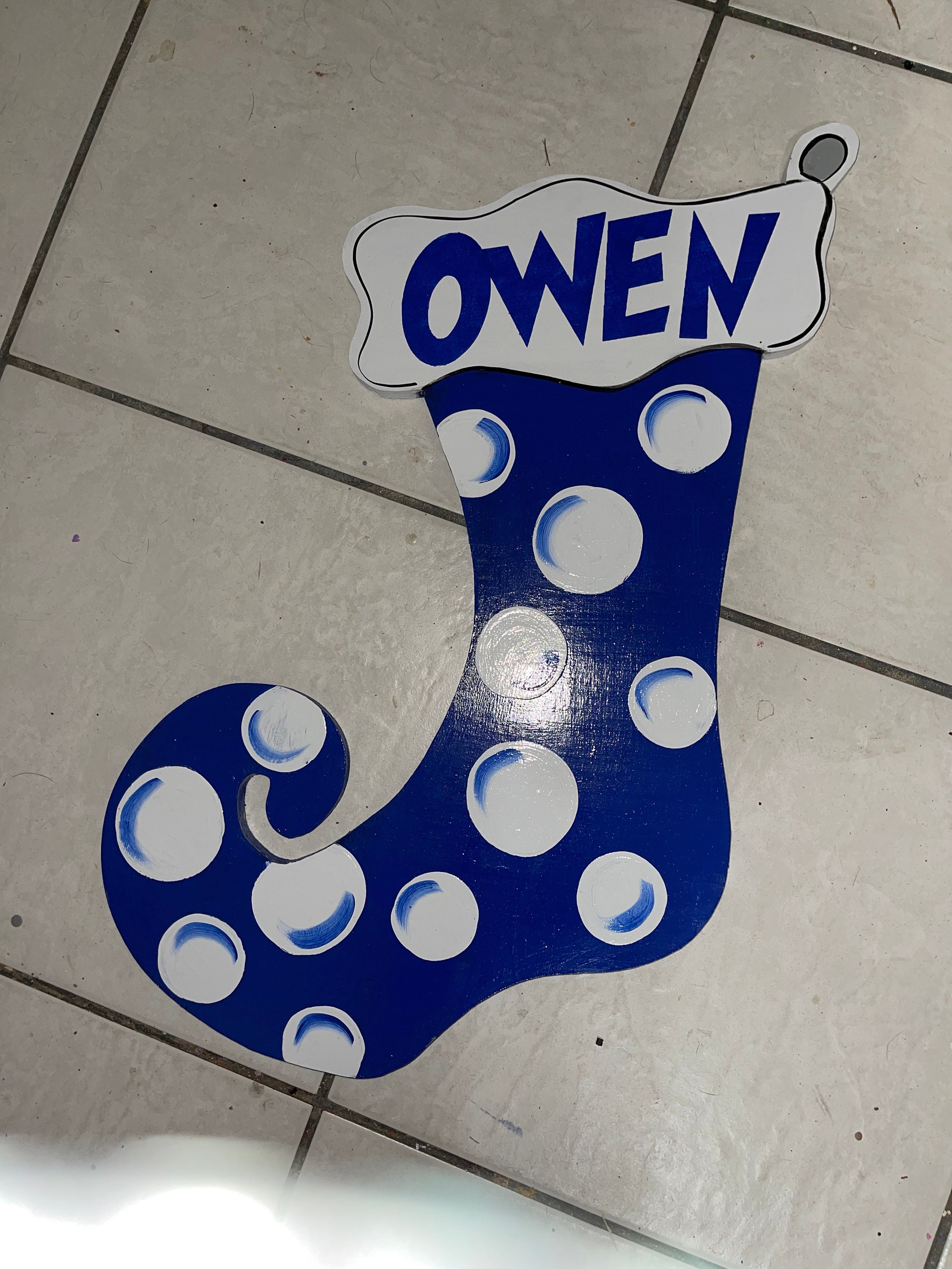 Christmas Stocking Yard Art: Custom Painted Holiday Decor - Etsy