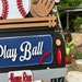 Baseball Truck Door Hanger, Baseball Baseball Wreath, Front Door Decor ...