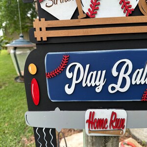 Baseball Truck Door Hanger, Baseball Baseball Wreath, Front Door Decor ...