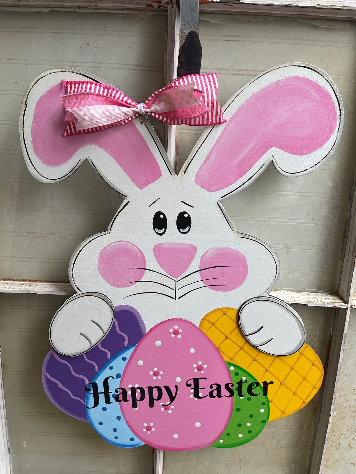 Easter Bunny Door Decorations Easter Bunny Door Wreath Front - Etsy