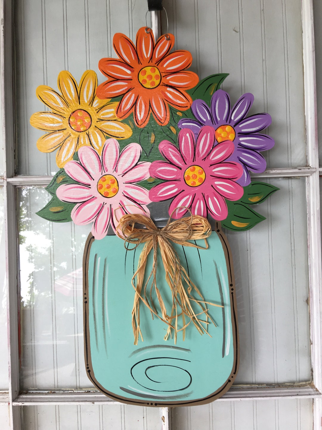 Floral Bouquet Door Hanger: Spring Summer Wreath (22.6x15.40) - Etsy