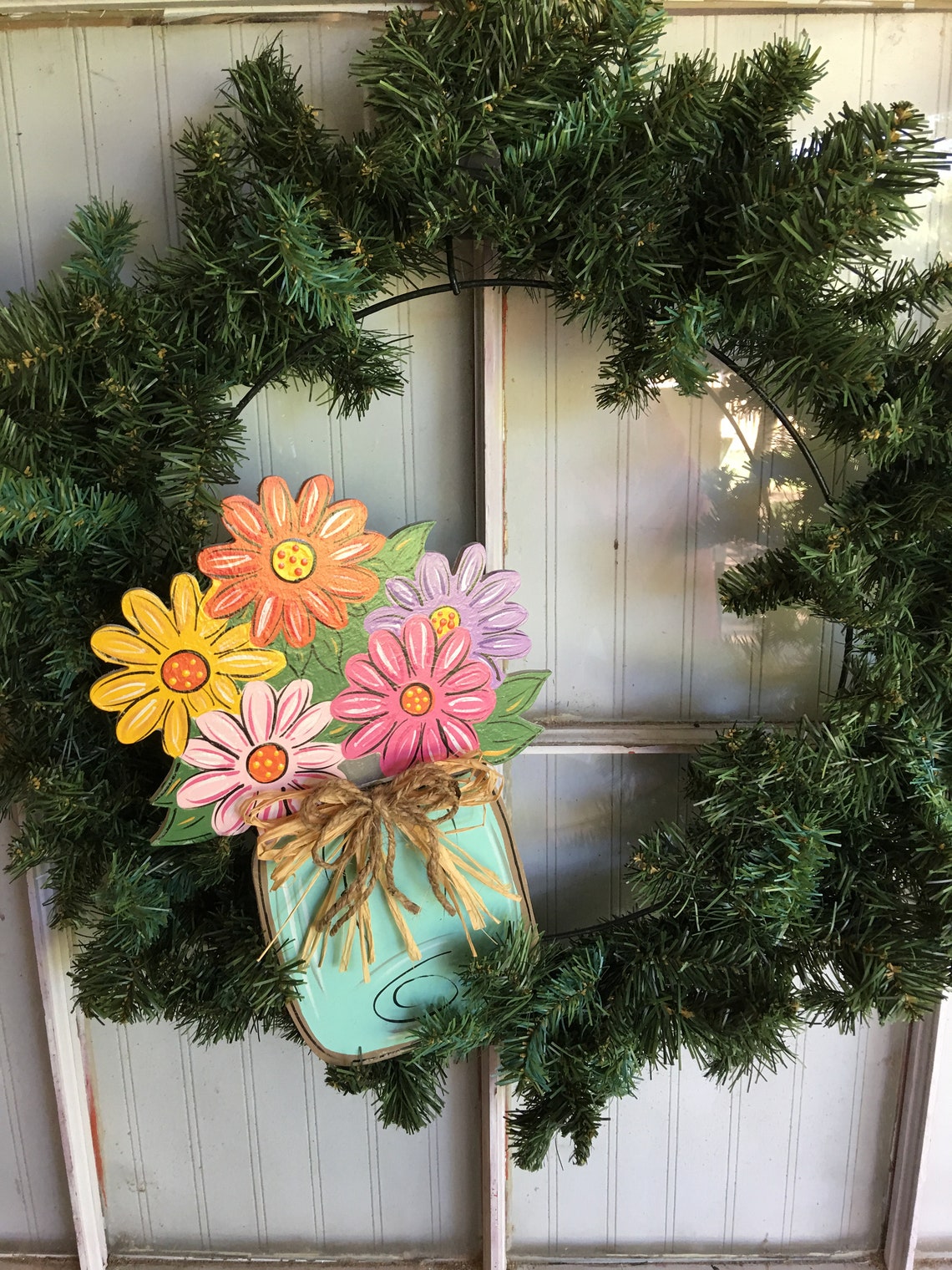 Flower bouquet wreath attachment DIY wreath kit flower | Etsy