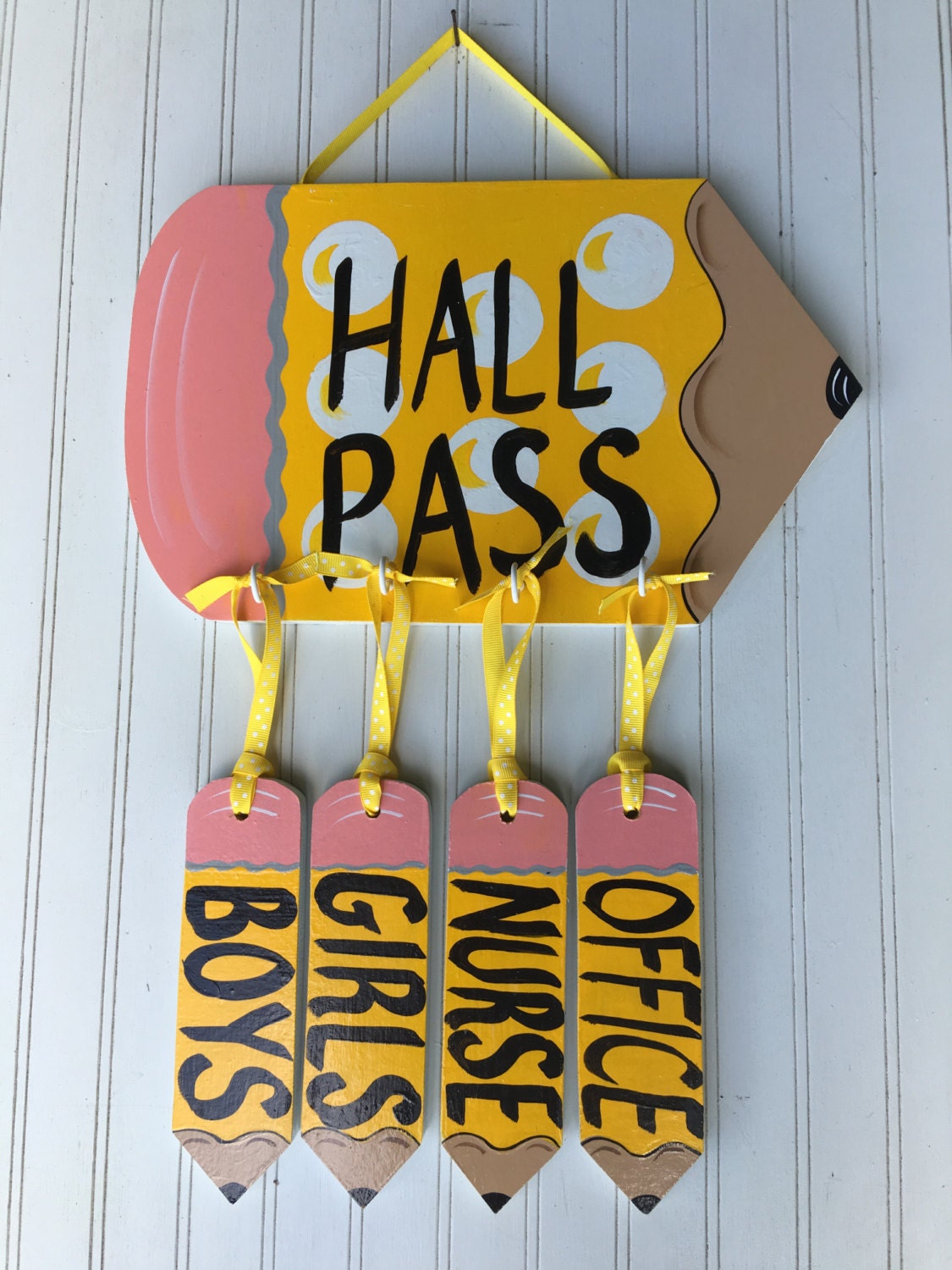 School Hall Pass Classroom Organizer Classroom Hall Pass Etsy