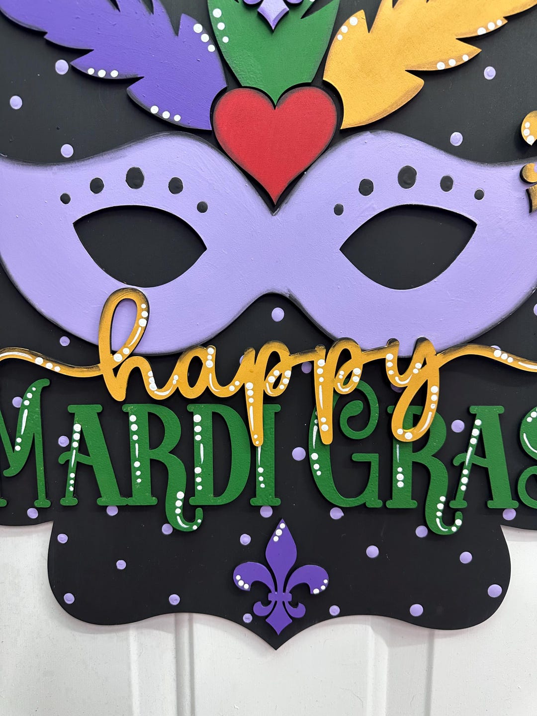 Mardi Gras Door Hanger, Front Door Decor, Mardi Gras Decorations, Mardi ...