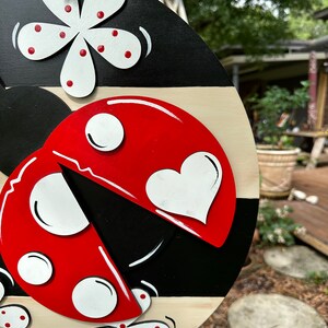 Ladybug Door Hanger. Ladybug Wreath for Front Door, Front Door Decor ...