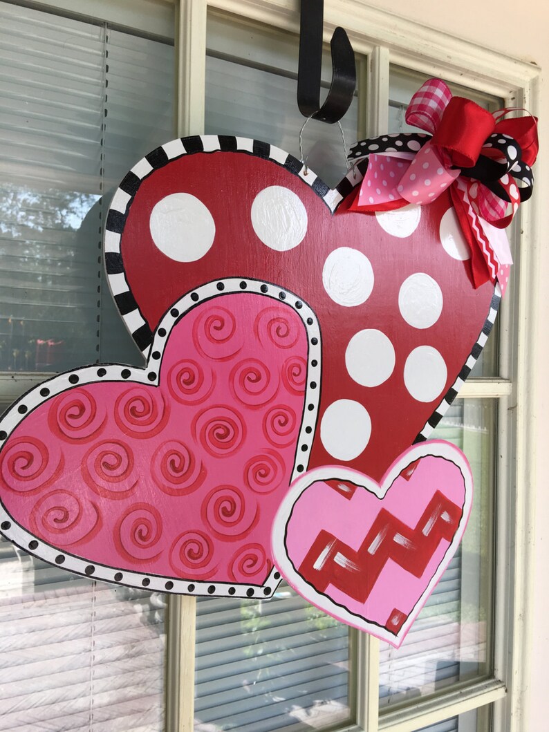 Valentine door hanger Valentine door decor front door decor | Etsy