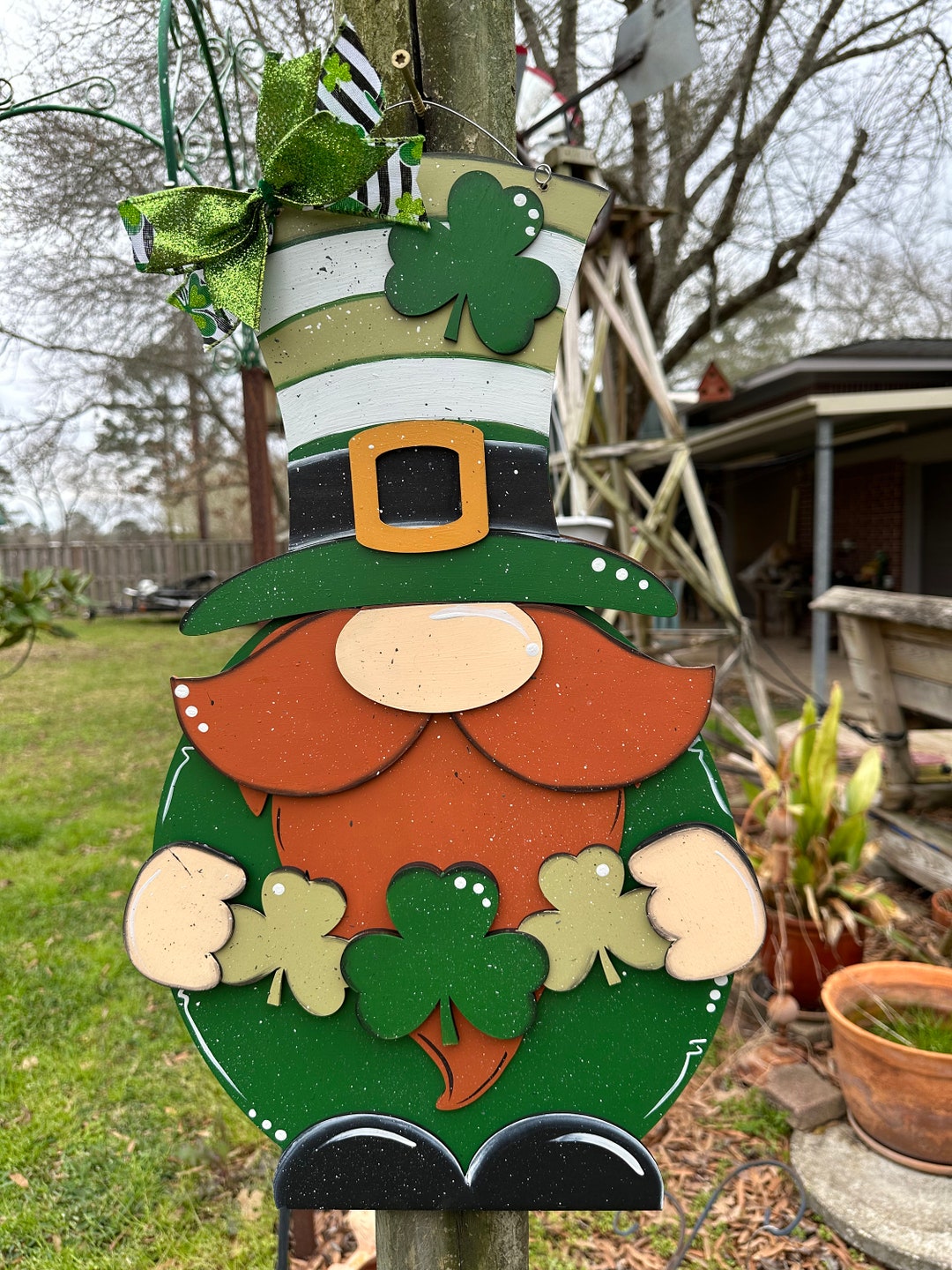 St Patrick Door Hanger, Front Door Decor, St Patty Decoration, Spring ...