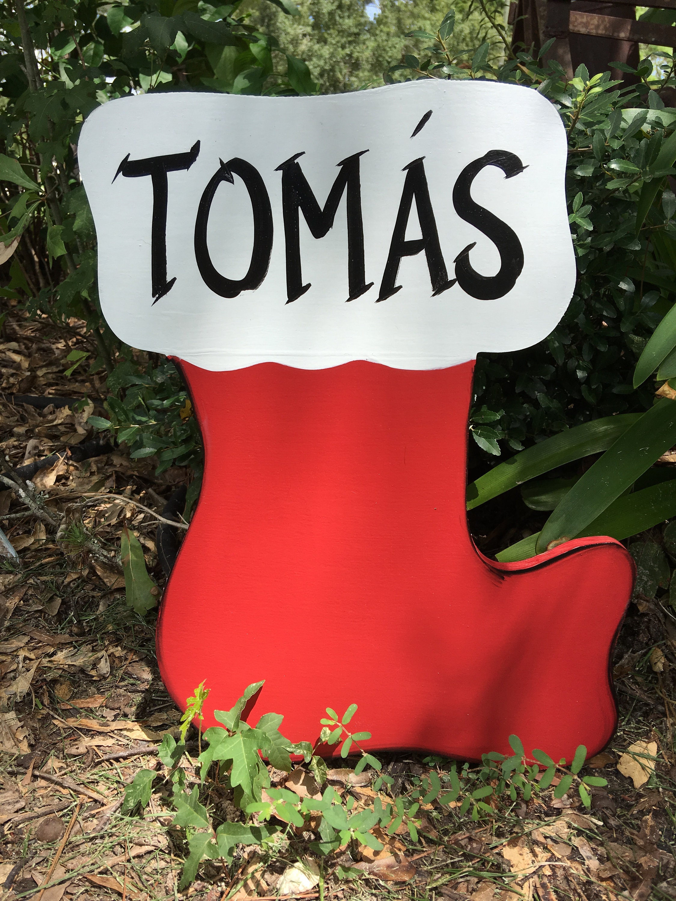 Christmas Yard Art, Christmas Stocking Yard Art, Outdoor Yard Art ...