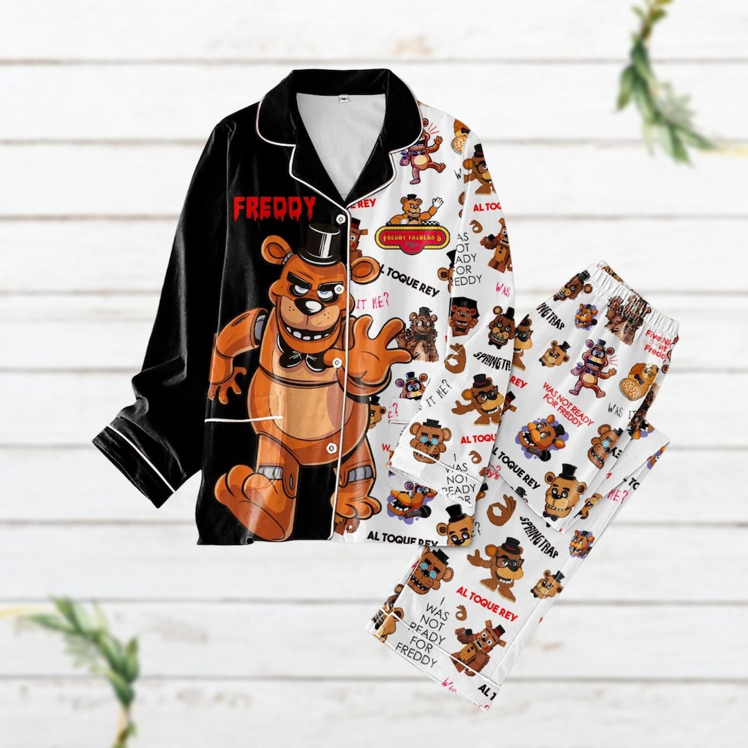 Five Nights at Freddy's Pajamas Set, Freddy Pajamas Set, Horror Movie ...