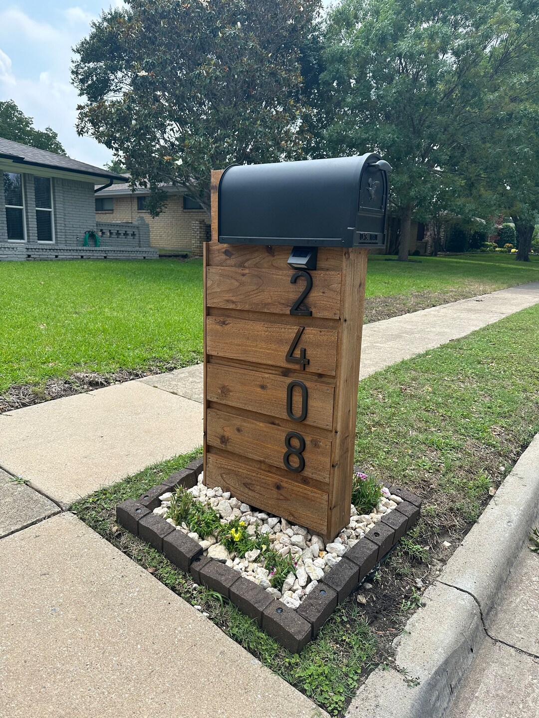 100% Modern Cedar Mailbox - Etsy
