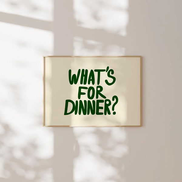 Whats for Dinner Art - Etsy