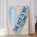 The Best is yet to Come Wall Art Print Navy Blue Preppy Print Trendy Heart Wall Art Aesthetic ...