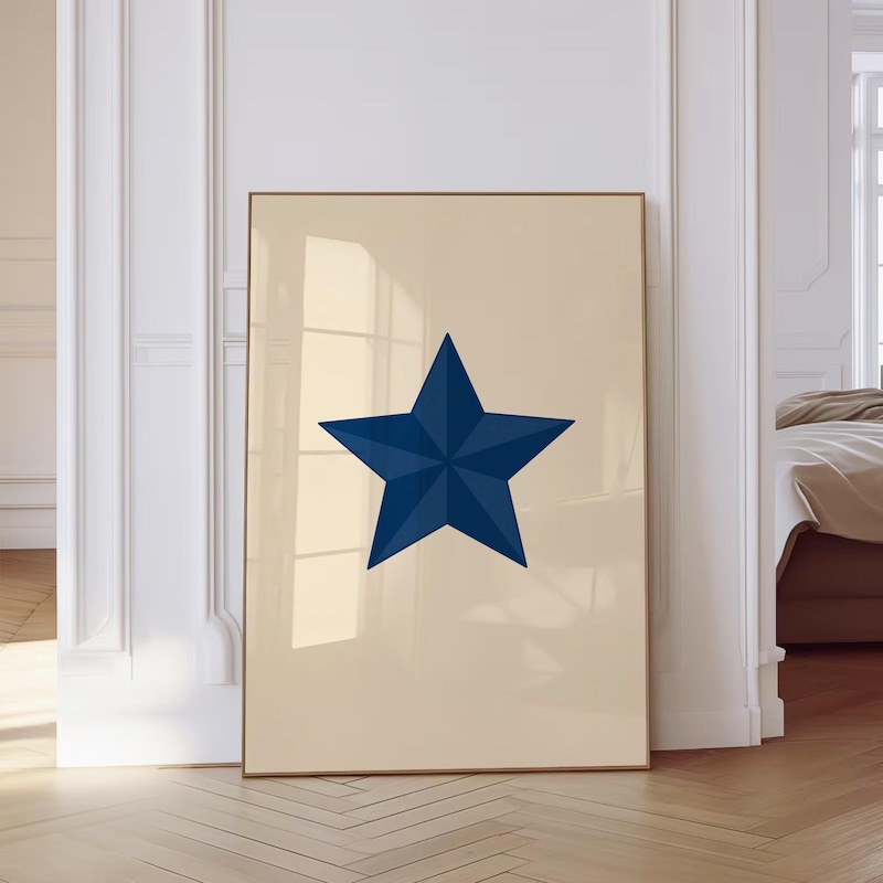 Navy Blue Star - Etsy