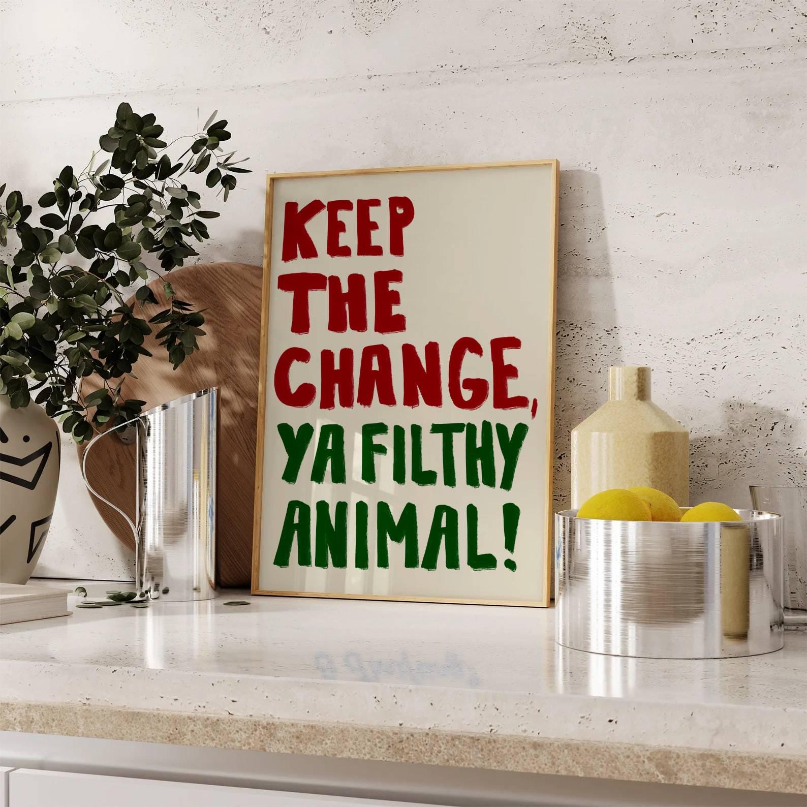 Vintage Christmas Print Home Alone Trendy Christmas Quote Red ...