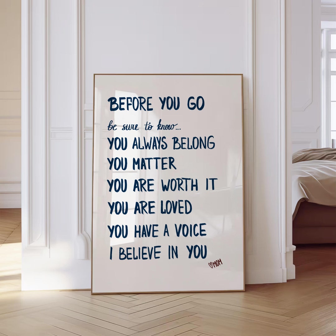 Dorm Affirmation Wall Art Decor Dorm Room Sign Graduation Gift College ...