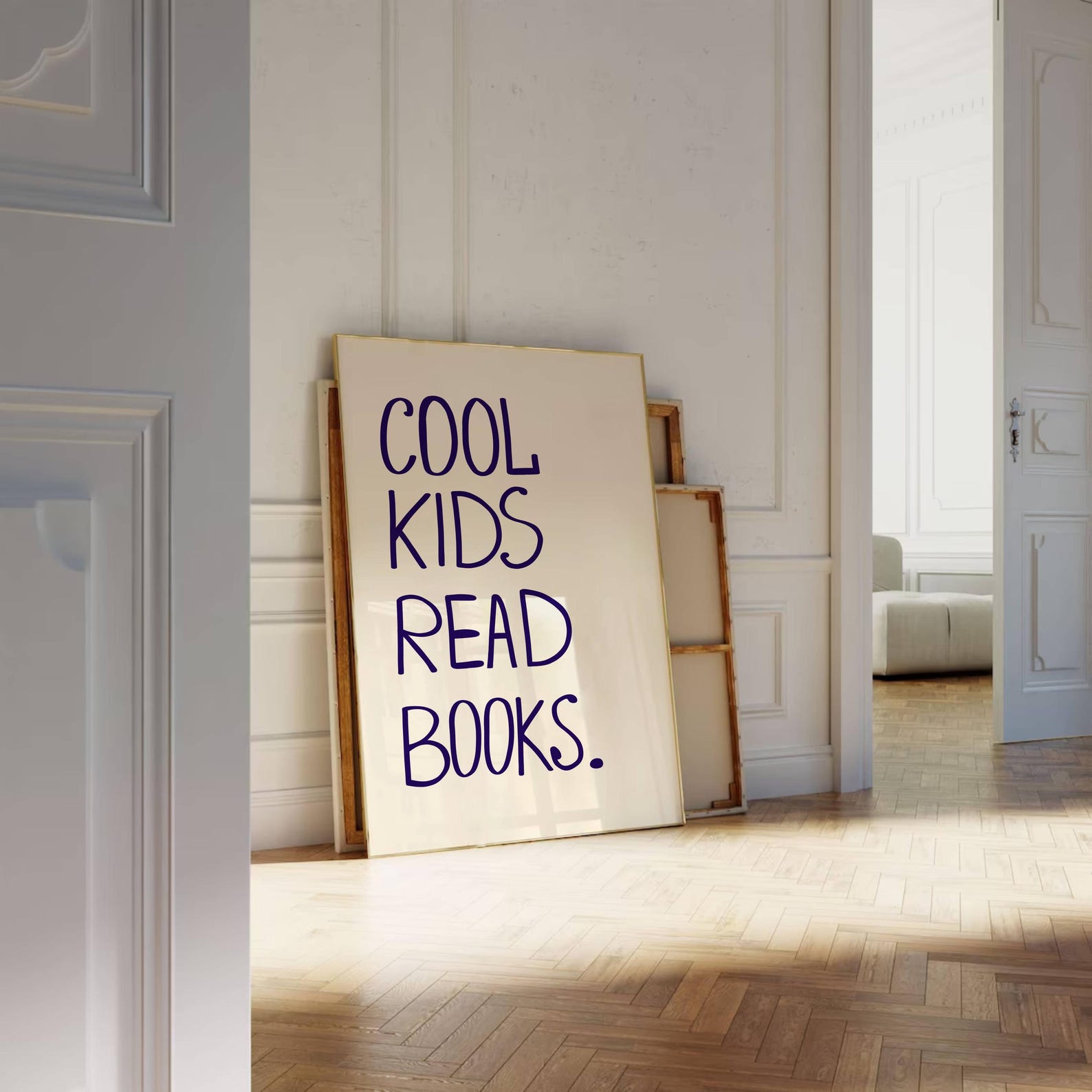 Cool Kids Read Books Printable Kids Reading Book Playroom Wall Decor ...