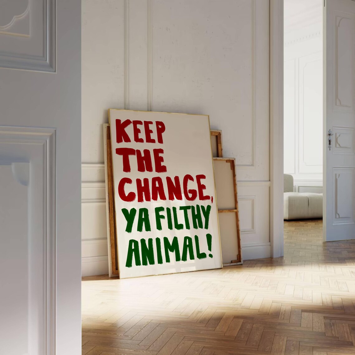 Vintage Christmas Print Home Alone Trendy Christmas Quote Red ...