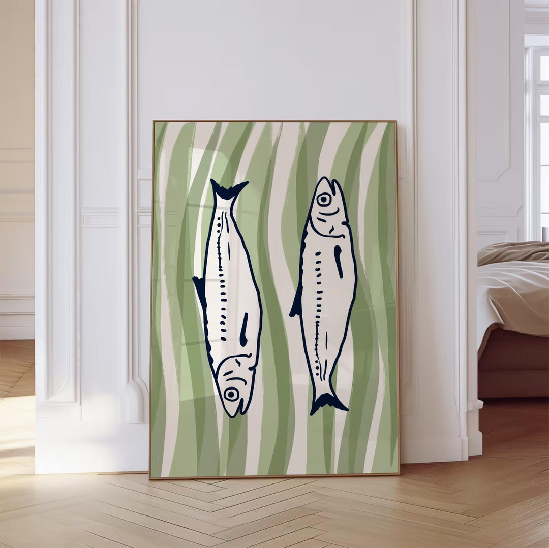 Digital Download Sardines Art Print Kitchen Wall Art Sardines Poster ...
