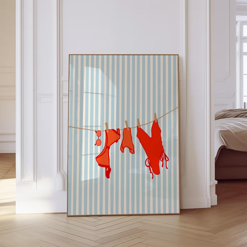 Bikini Endless Summer Print Coconut Girl Decor Coastal Cowgirl Decor ...