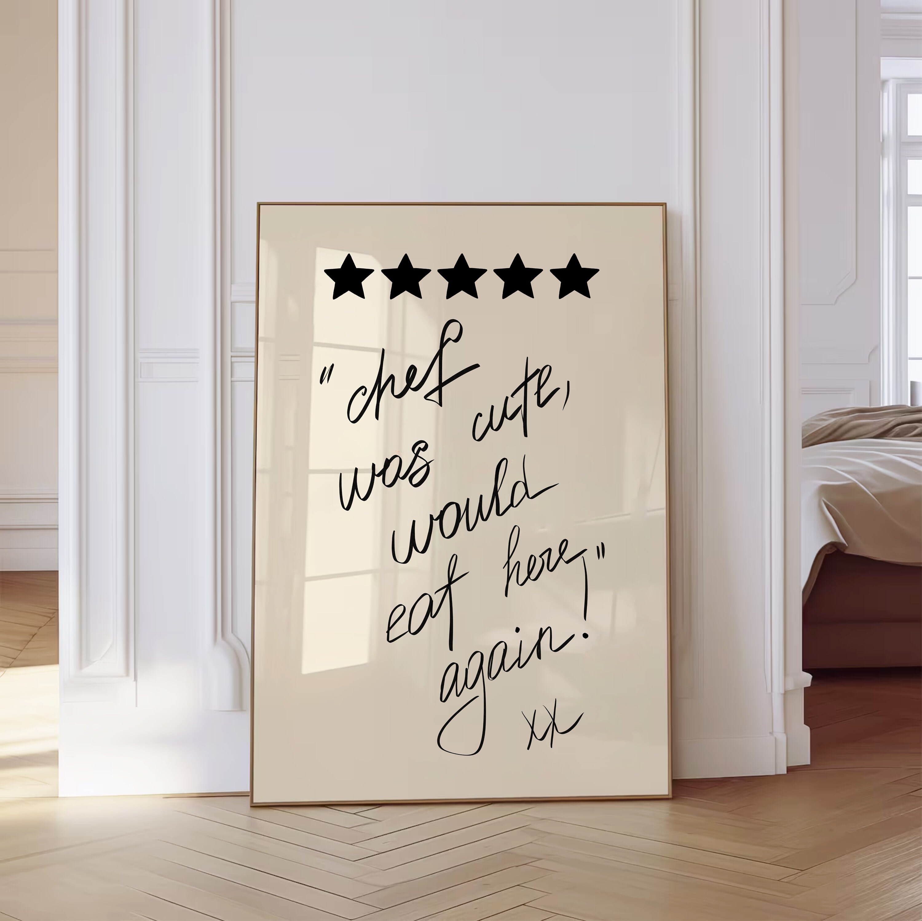 Chef Was Cute Print, Kitchen Wall Art, Chef Was Cute Would Eat Here ...