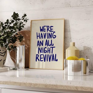 All Night Revival Wall Art Trendy Cowgirl Wall Art Cowgirl Coastal Blue ...