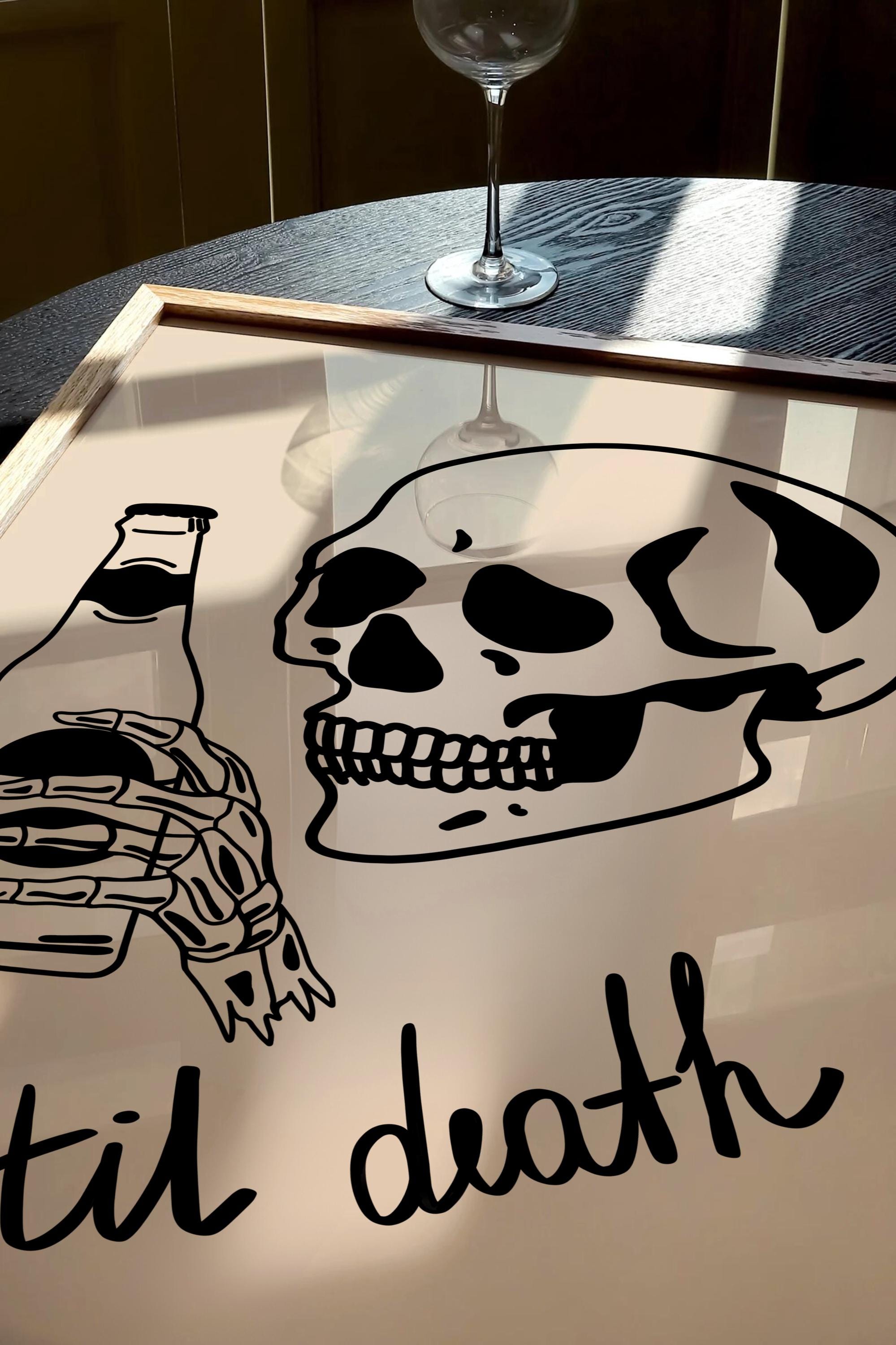 Funny Quote Poster Skeleton Halloween Wall Art Spooky Trendy Wall Art ...