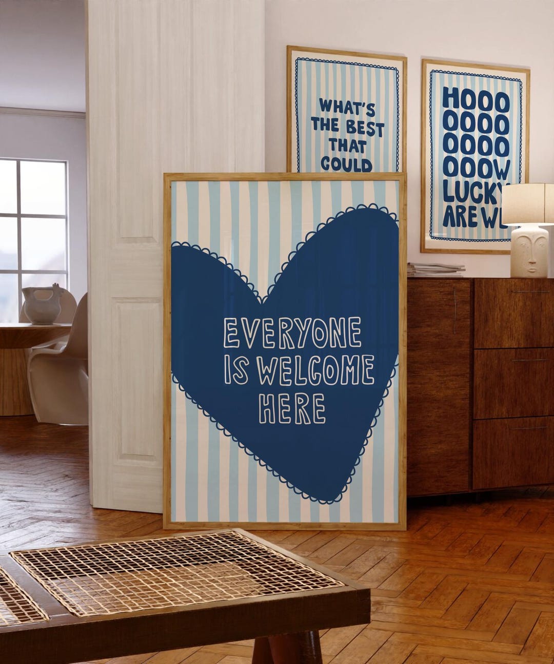 Everyone is Welcome Here Sign Entryway Quote Wall Art for Dorm Decor ...