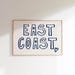 East Coast Print Coastal Cowgirl Wall Art Print Navy Blue Quote Poster ...