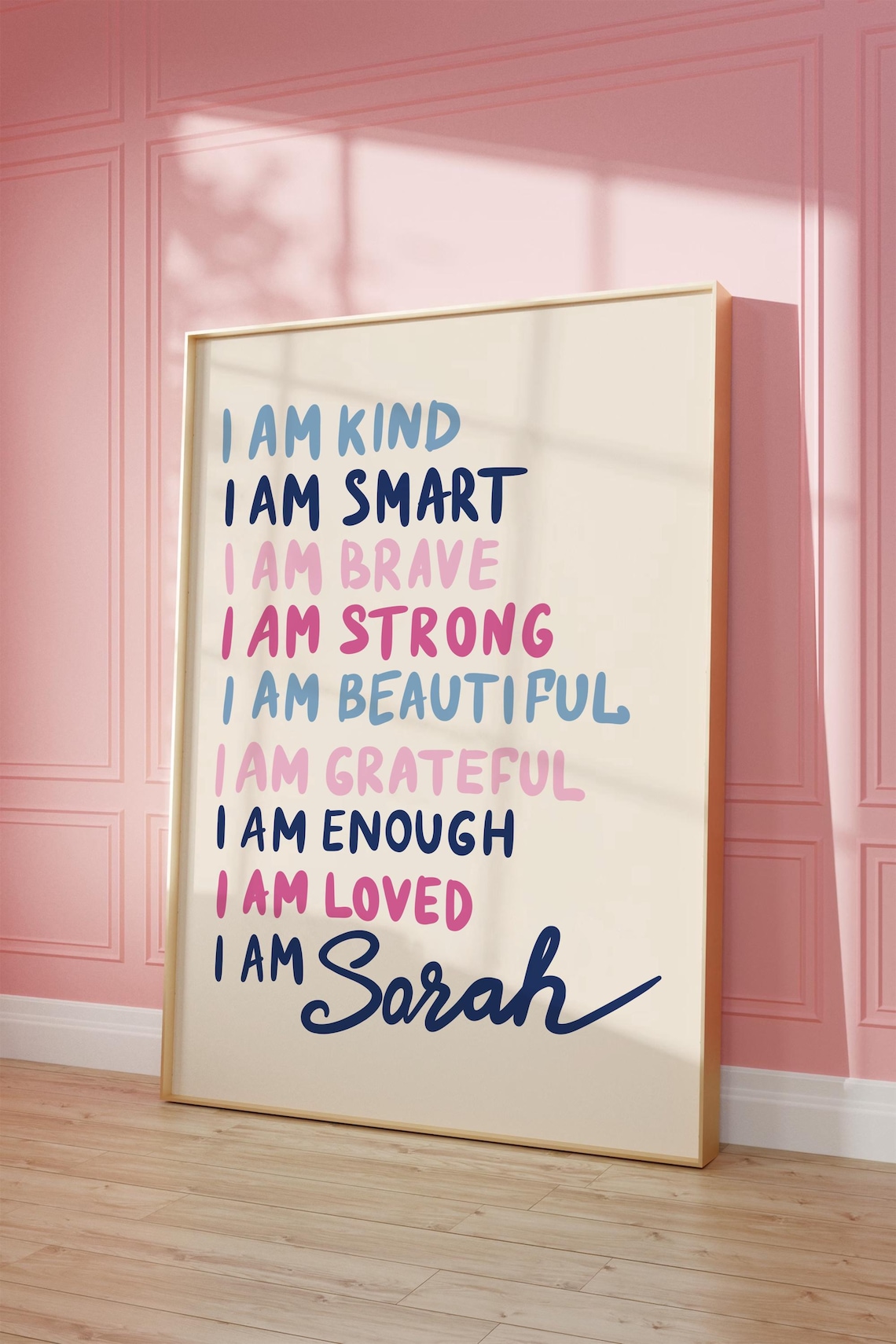 Affirmations Art Print I Am Motivational Wall Art Positive Affirmations ...